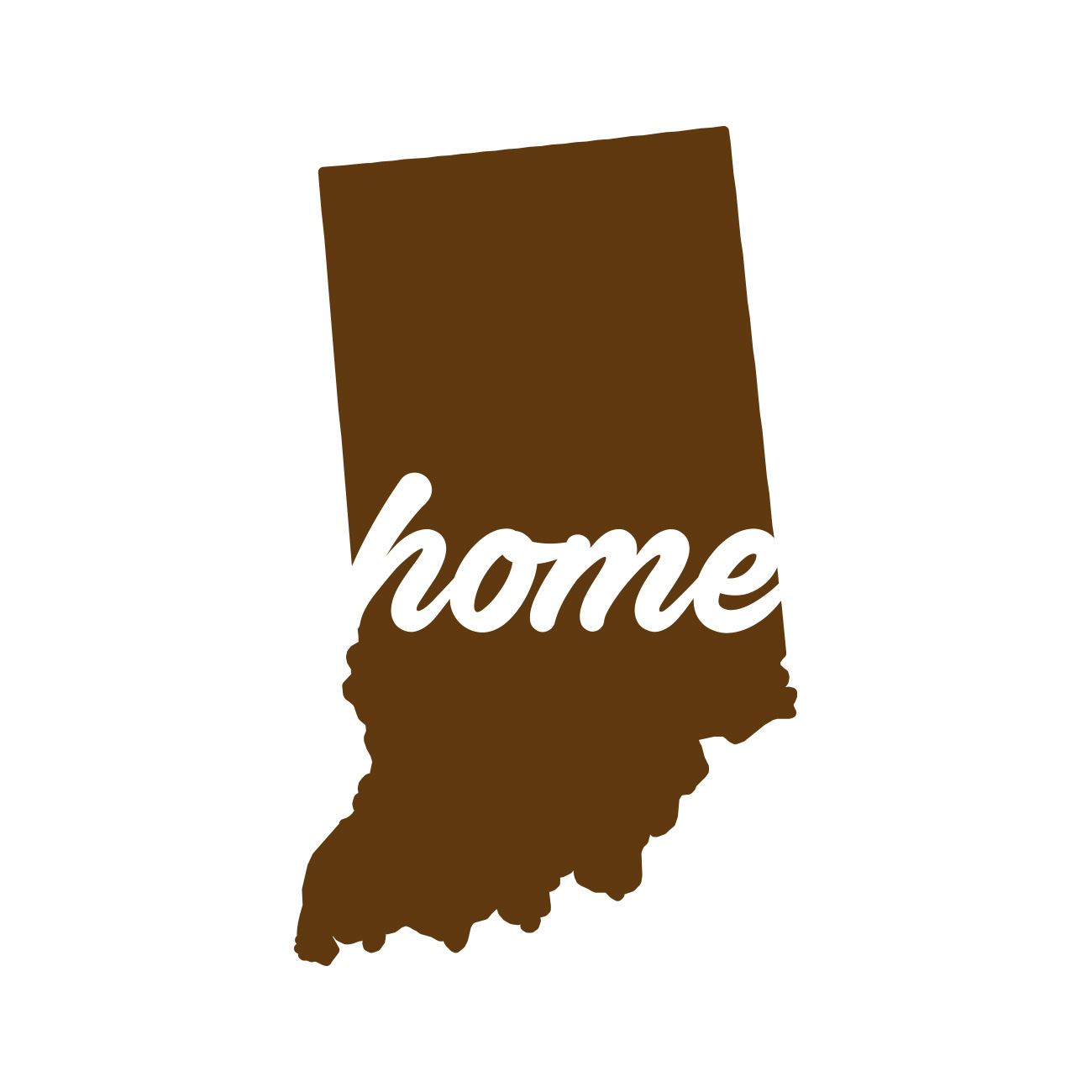 Indiana Home Sticker Decal Die Cut - Self Adhesive Vinyl - Weatherproof ...