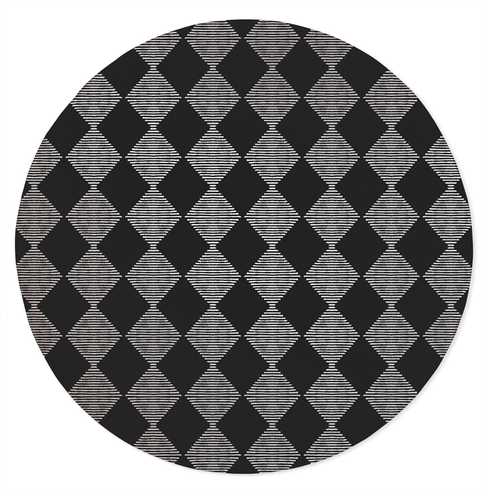 Block Print Check Board in Black and White Indoor Floor Mat by Kavka ...