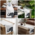Cartoon Elephant Table Runner 13x90in Non-Slip Cotton Linen Table ...