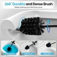 Matt Black Toilet Brush and Holder Set, Toilet Bowl Brush with Heavy ...