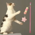 Elastic Rope Cat Stick Toy - Plush Ball with Star Pendant - Bite ...