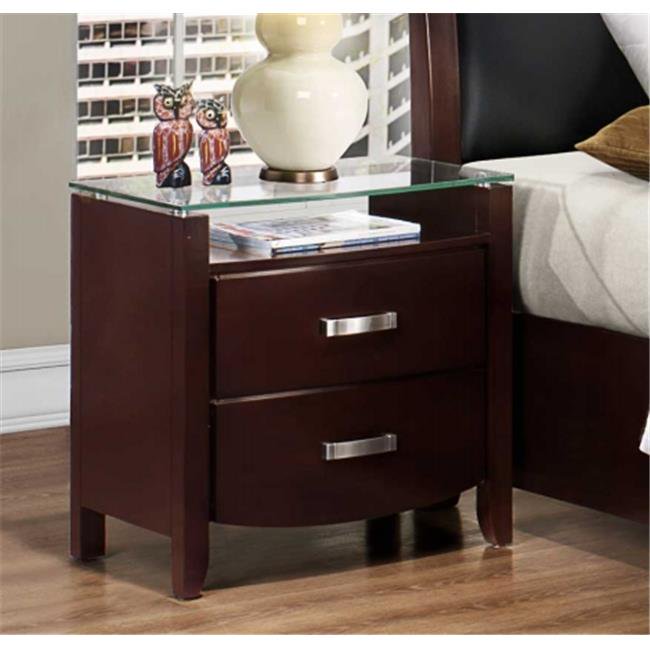 Homelegance Night Stand in Dark Espresso Finish - Walmart.com - Walmart.com