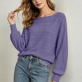 Axiiglly Sweaters for Women Long Sleeve Ribbed Knit Loose Sweater ...
