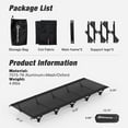 WARMOUNTS Compact Camping Cots 5 Stabilizers 330 lbs, 60-Sec Set 28 ...