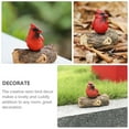 Yanxinjia Cardinal Figurine Red Christmas Sitting on a Tree Branch ...