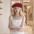 Beret Hats for Women Men,Classic Hat,Adjustable Headband, Rolled Brim ...