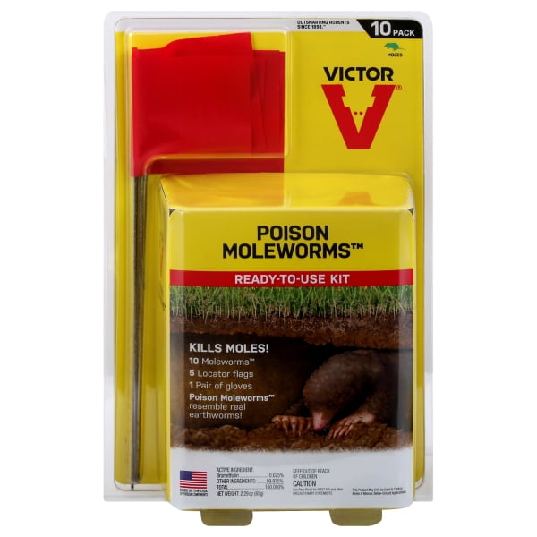 Victor M6009 Poison Moleworms Ready-To-Use Kit, 10-Pack - Walmart.com ...