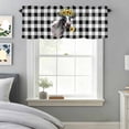 Curtain Valance for Windows, Farm Cow with Sunflower Kitchen Valances ...