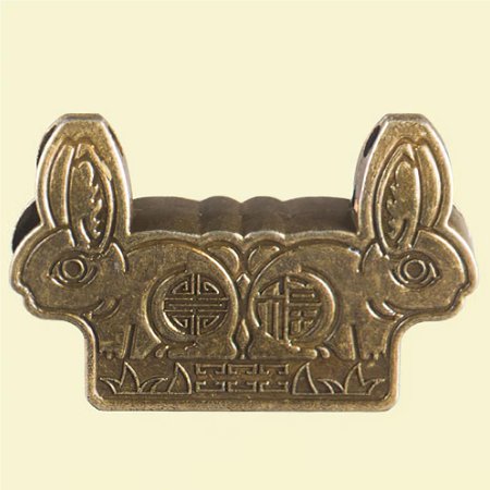 Antique Lock with Dual Rabbit Pattern Chinese Style Lock Rustproof ...
