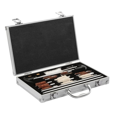Gunmaster 50 Piece Wooden Gun Cleaning Station for Pistols, Rifles, and ...