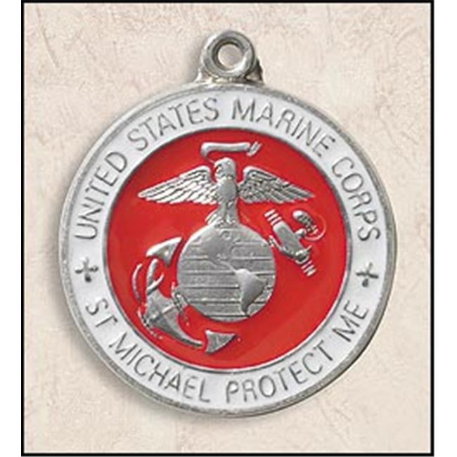SS243MCW White & Red Marine Corps Medal with 20 in. Chain - Walmart.com