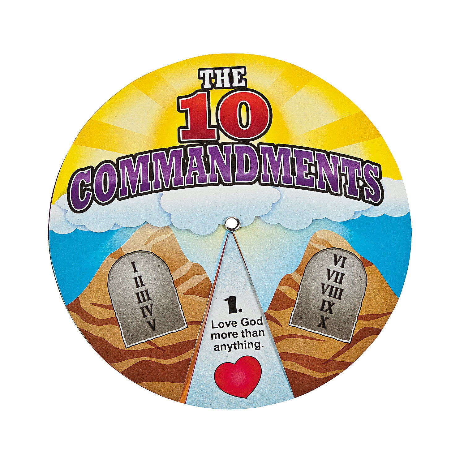 Ten Commandments Learning Wheel - Educational - 12 Pieces - Walmart.com