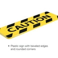 Caution Sign, 9x3", Yellow and Black Plastic Business Sign 3-Pack ...
