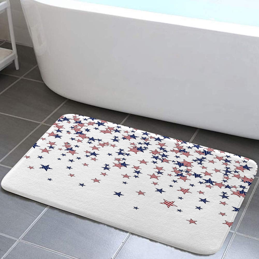 Patriotic USA Rugs 4th of July Independence Day Bath Rugs for Bathroom ...
