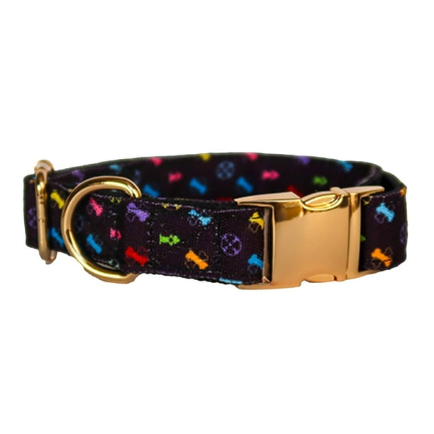 Collar The Green Pet Shop Bonejour Standard Black Multi | Bodega ...