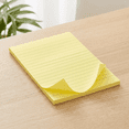 Lined Sticky Notes 4x6 in, 6 Pads 45 Sheets Per Pad, Yellow Ruled Self ...