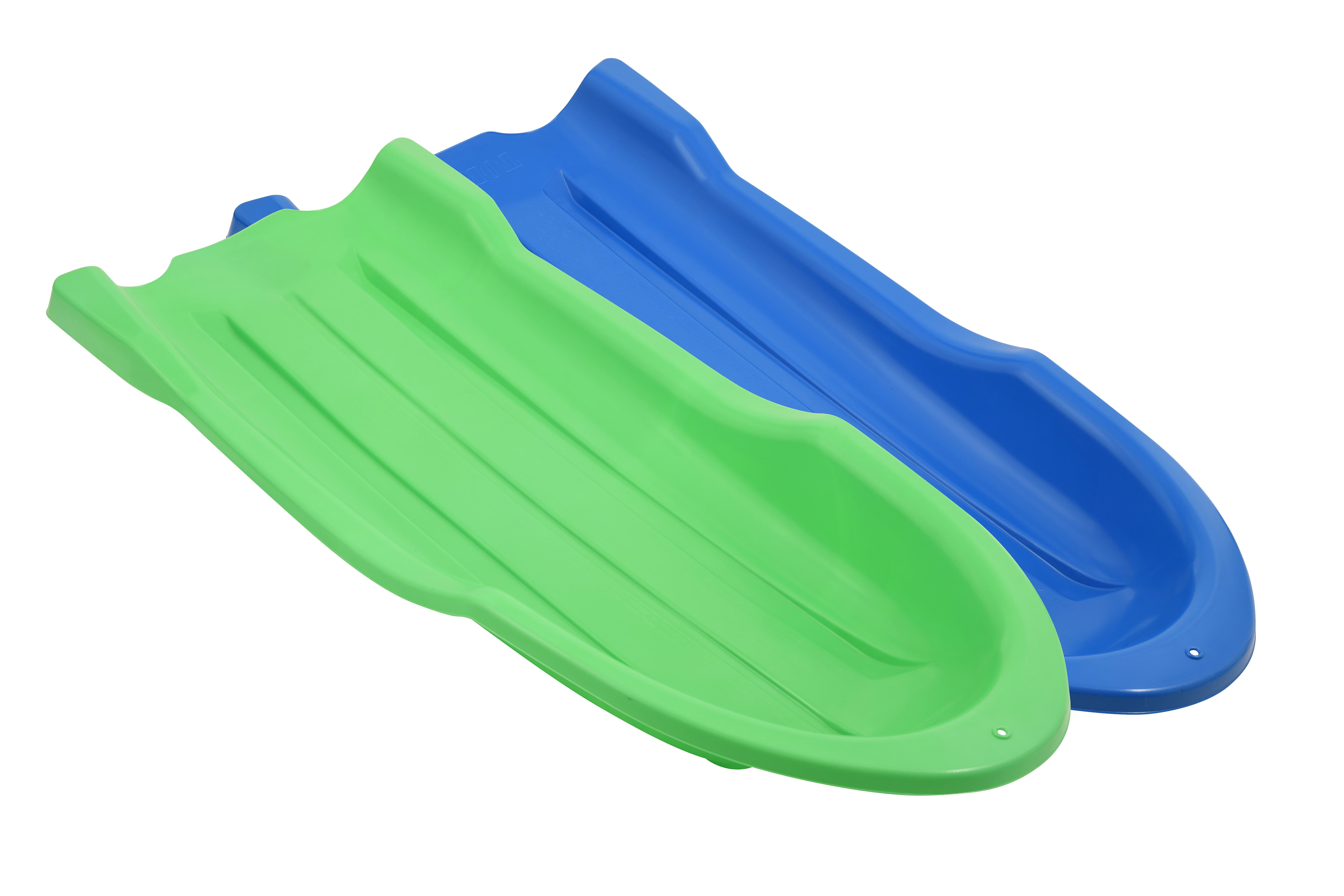 Toboggan Snow Sled for Kids and Adults, 46" Heavy Duty Plastic Open ...