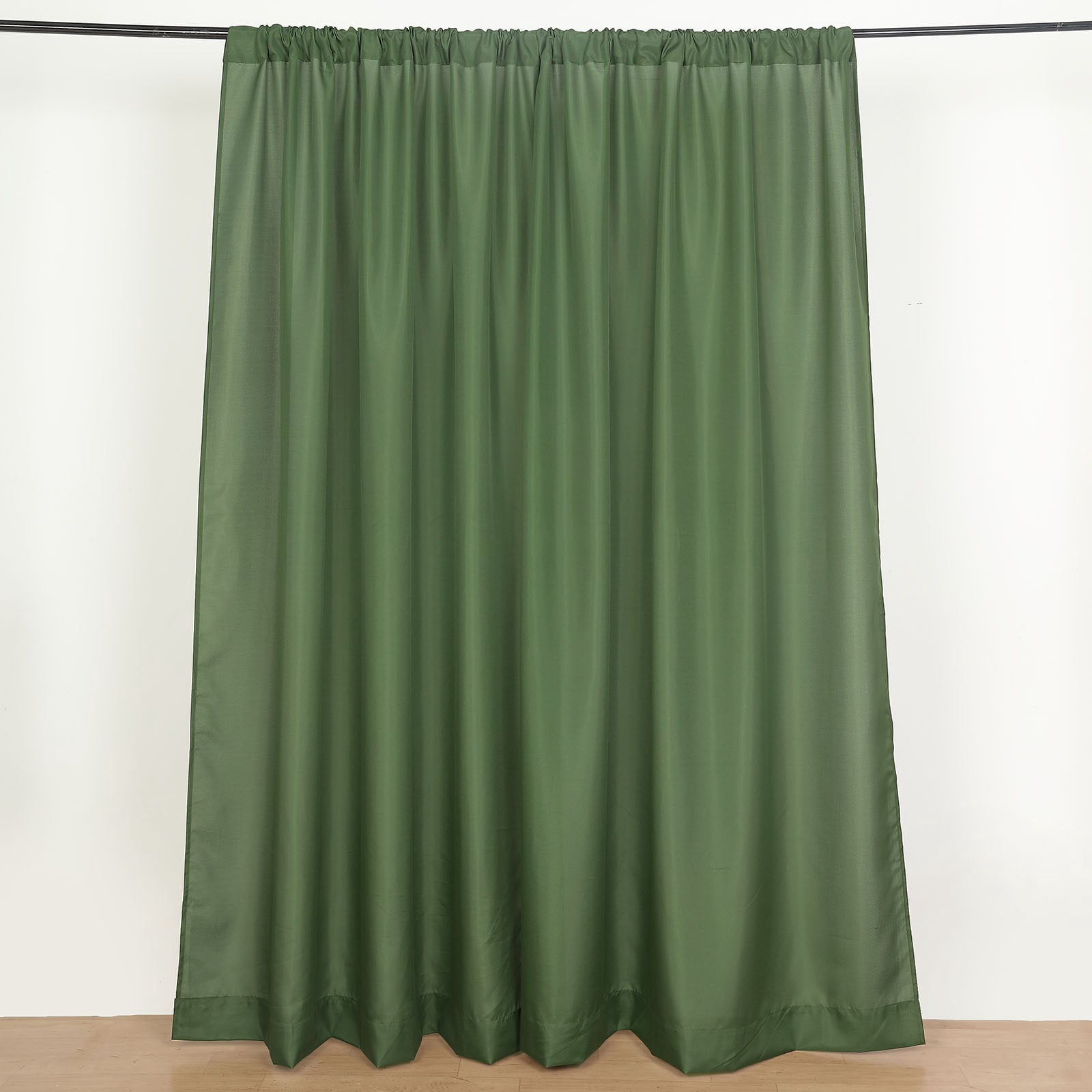 Efavormart 2 Pack | Olive Green Polyester Drapery Panels With Rod ...