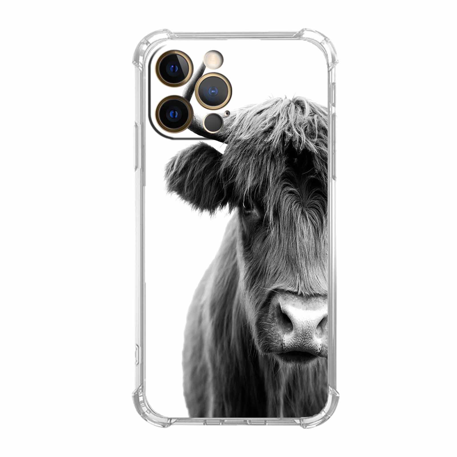 Steppe Cow Case for iPhone 12 Pro,Aesthetic Art Design Pattern Soft ...