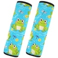 Cute Frog Pattern Car Seat Belt Covers 2 Pack Soft Flannel Padded ...