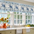 Blue Turtle Coastal 2 Panels Kitchen Valance, Summer Starfish Beach ...