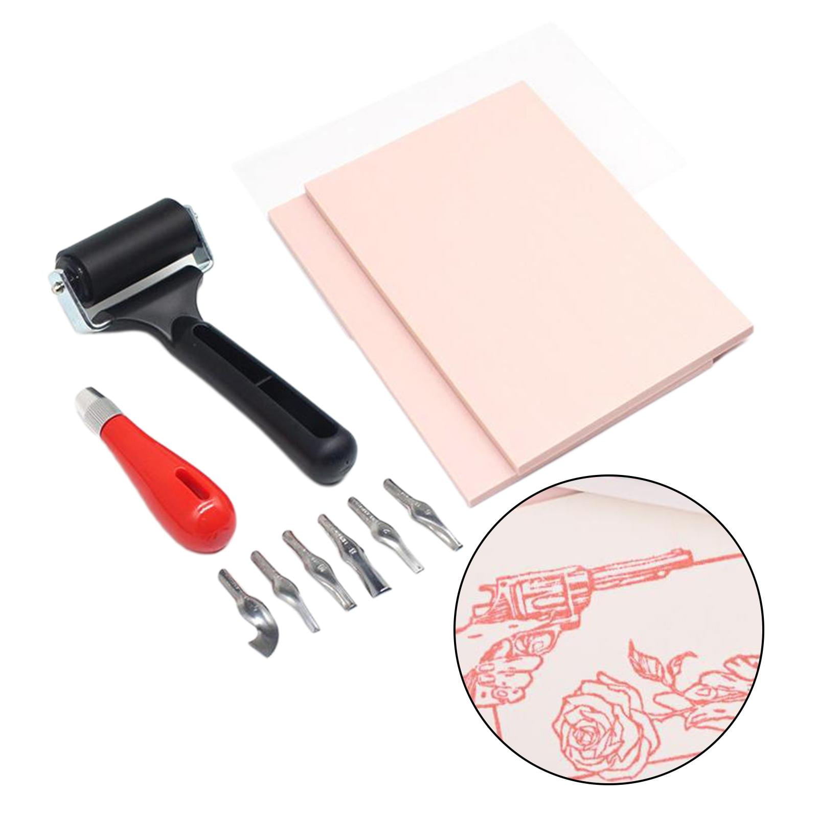 Rubber Stamp Making with Stamp Block, Rubber Roller,Rubber Carving ...