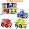 PLAY 3Pcs Ambulance Truck Green Toy Car Christmas Gift for Toddler Ages ...