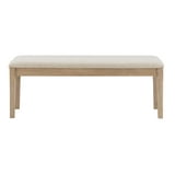 Powell Davini Bench - Natural Finish - Cushioned Seat - Walmart.com