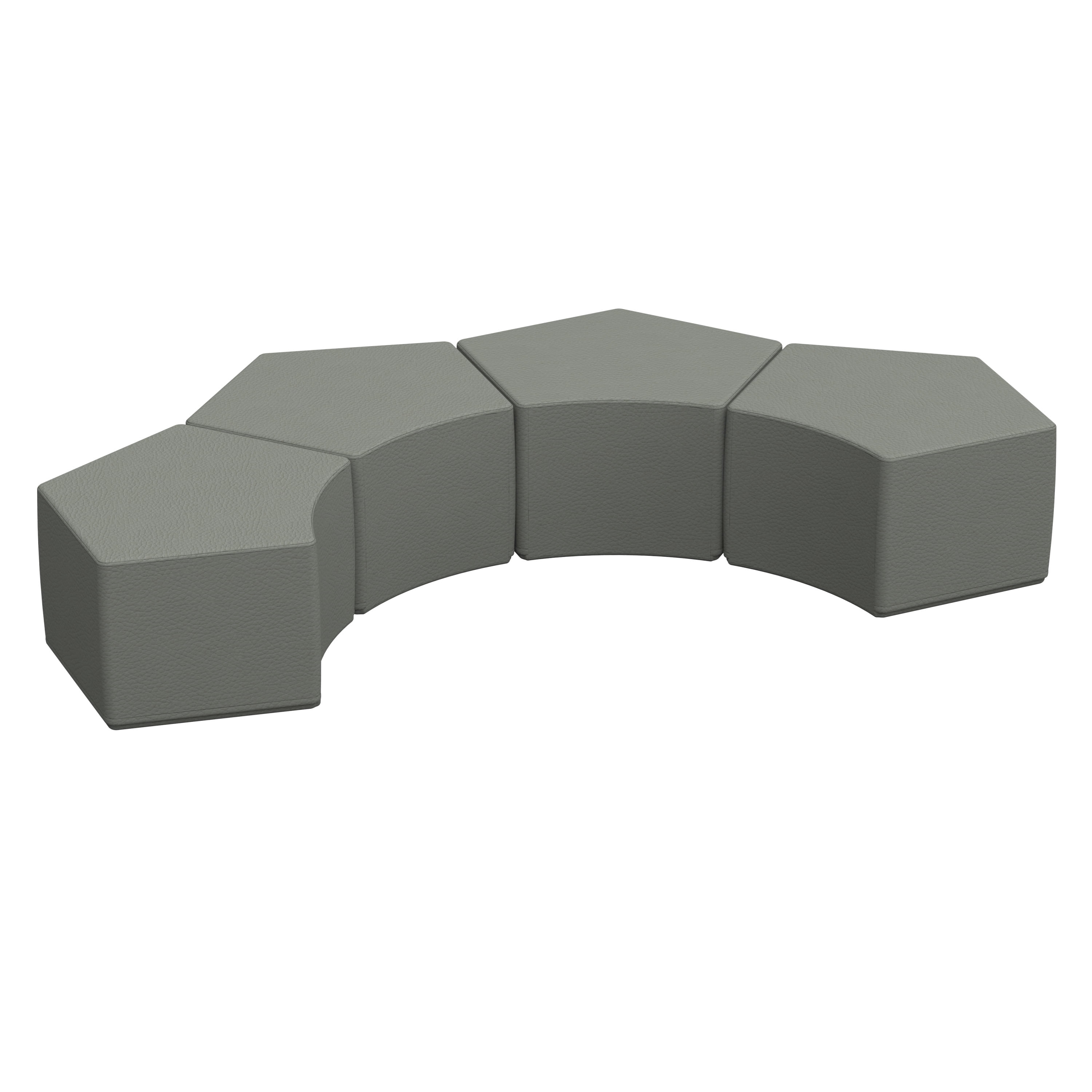 SoftZone® Penta-Fun Ottoman Standard 4-Piece - Grey - Walmart.com