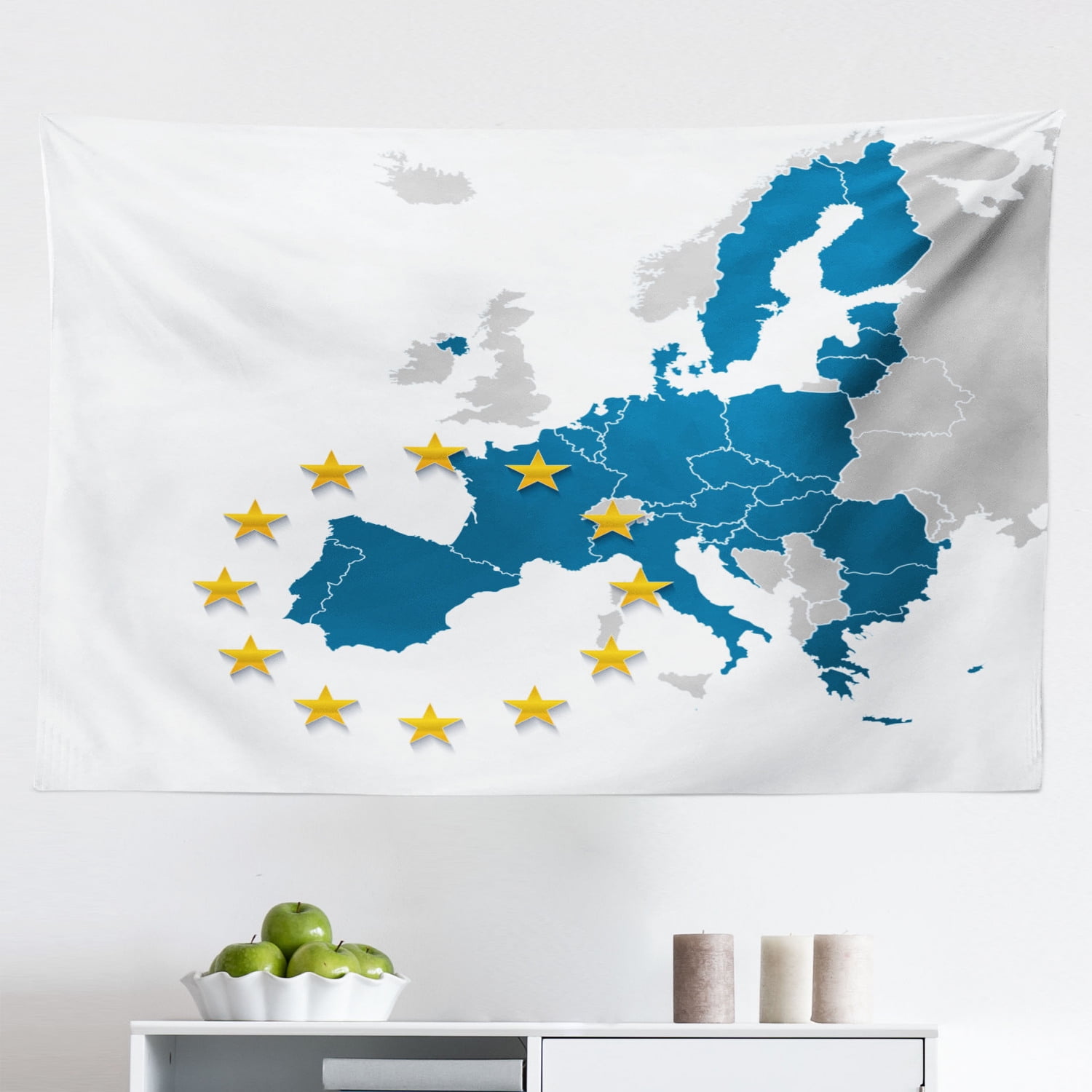 Ireland Map Tapestry, Graphic Design of Cultural Irish Elements ...