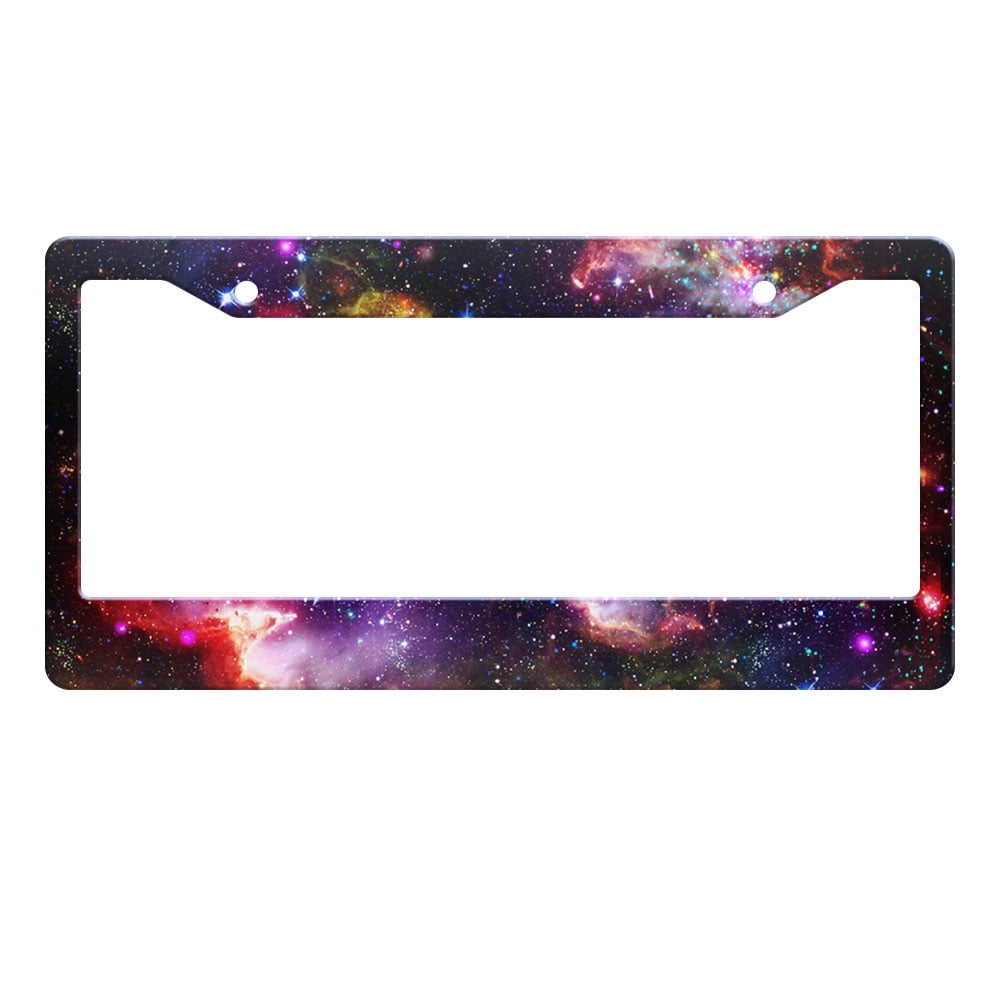 WIRESTER 6" x 12" Auto Drive License Plate Frame Cover, Red Cosmo ...