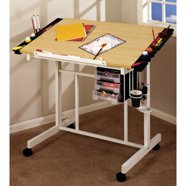 Studio Designs Graphix II White Split Top Crafting Table - Walmart.com