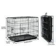 ZephyPaws 24in Double Door Small Dog Crate with Leak- Proof Pan Tray ...