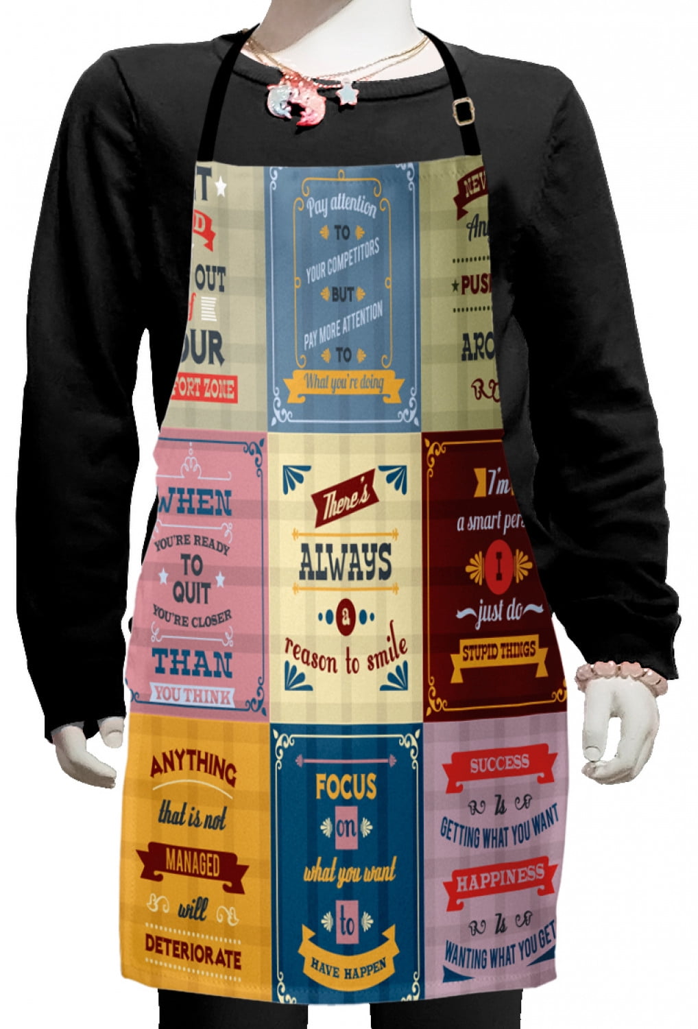 Saying Kids Apron, Motivational Words Pattern Success with Positive ...