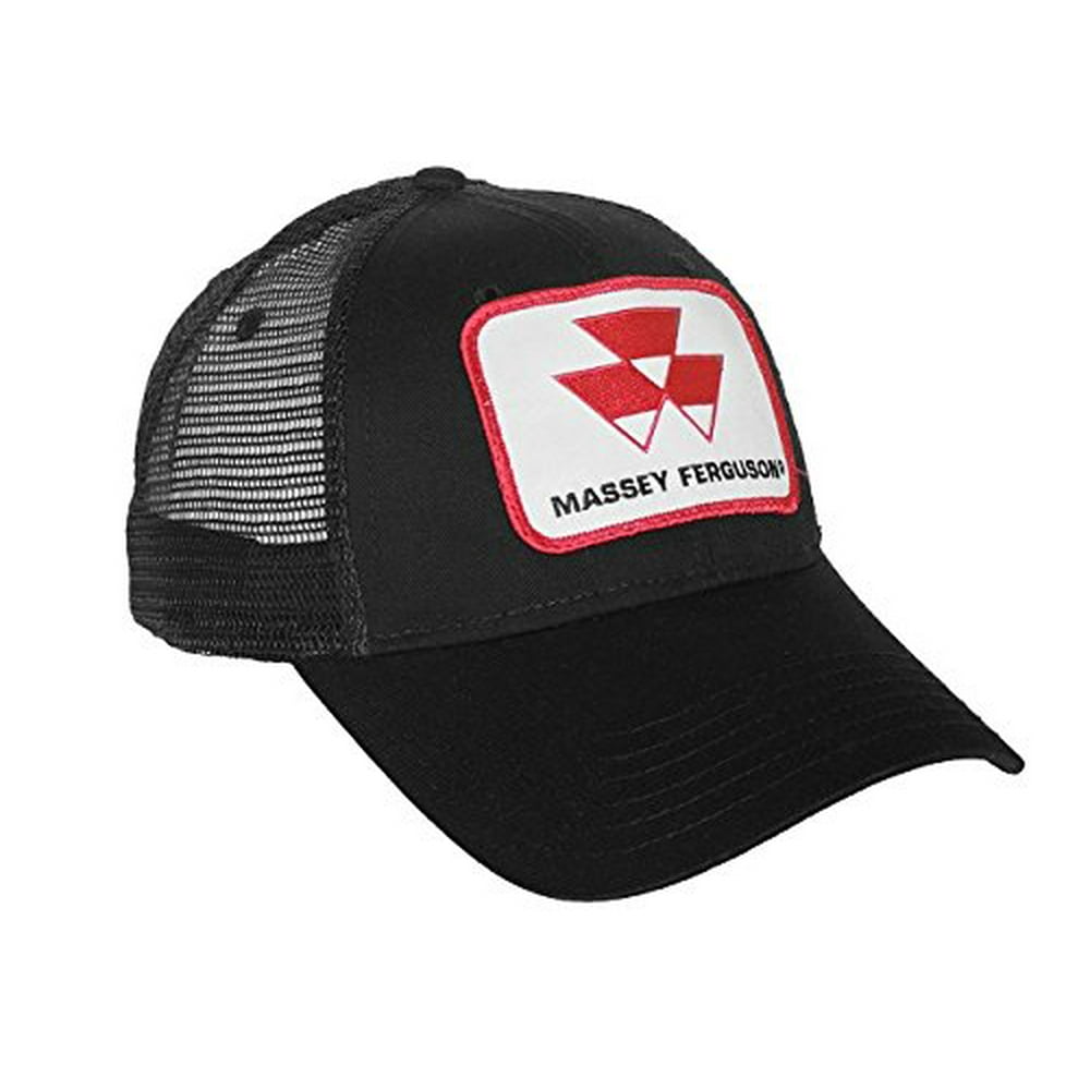 Black Massey Ferguson Tractor Logo Hat with Mesh Back - Walmart.com ...