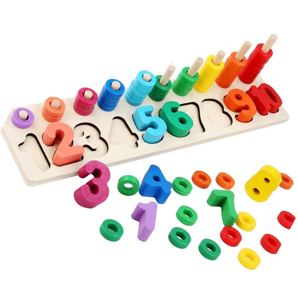 Wooden Count & Early Education Numbers - Childrens Montessori Maths ...