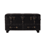 COZAYH Vintage Large Storage Trunk, Matte Black Chest Cabinet with ...