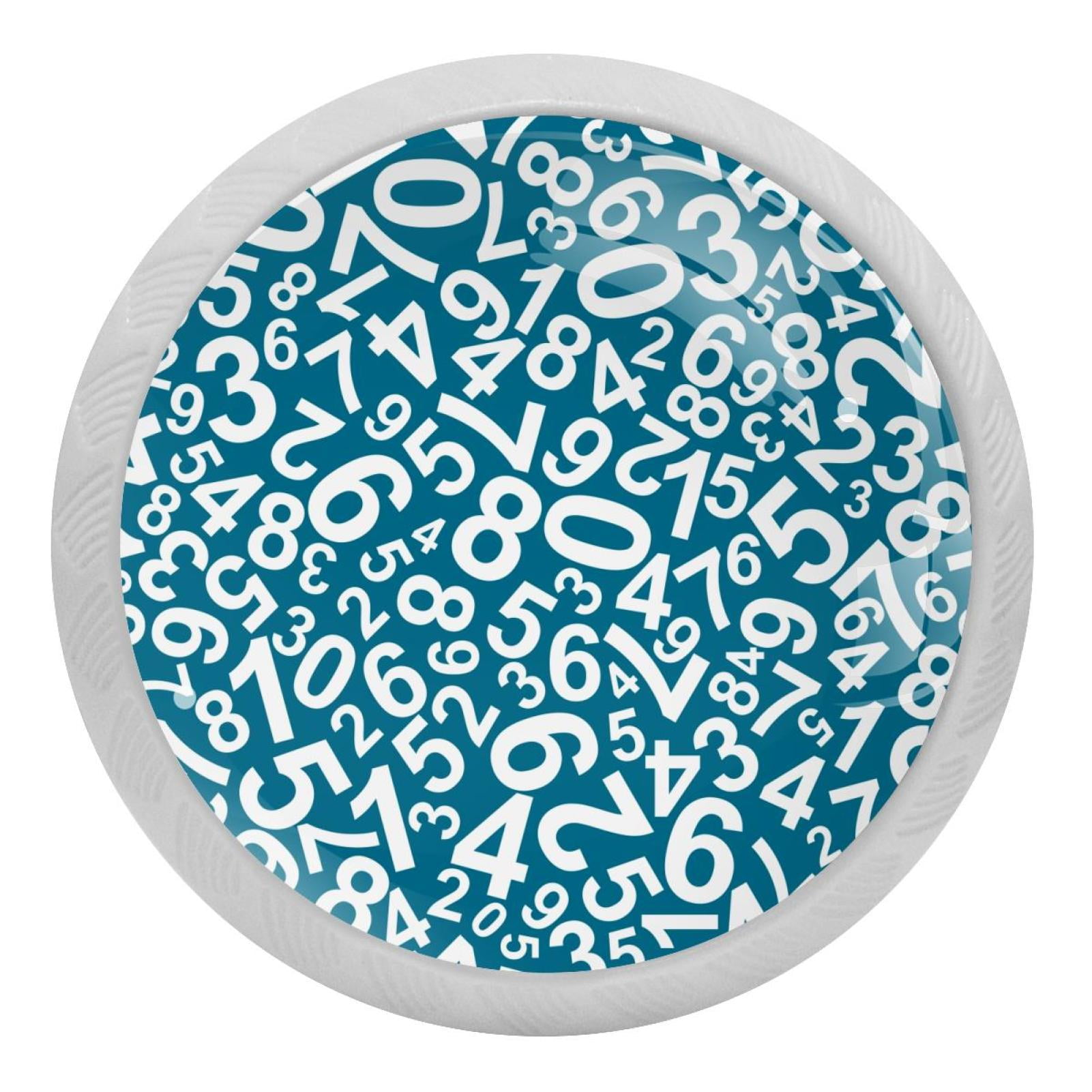 4PCS Round Numbers Cabinet Fluorescence Knob Glowing in the Dark ...