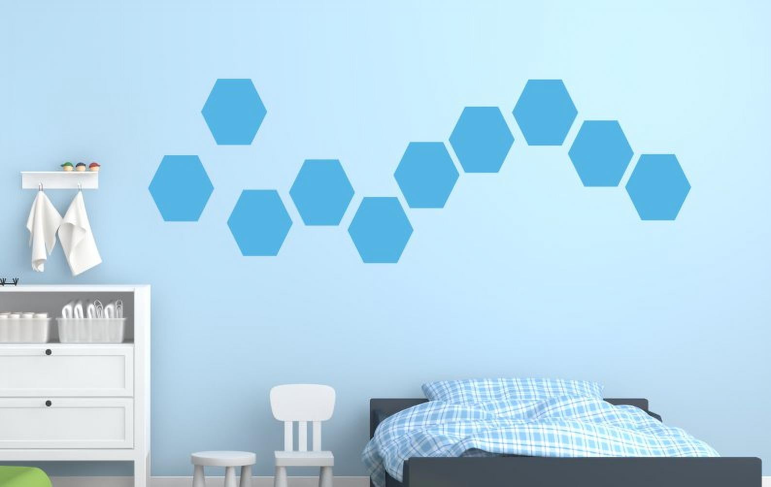 Hexagon Wall Stickers Honeycomb Shapes Vinyl Art Wall Decor 10pc, 7 ...