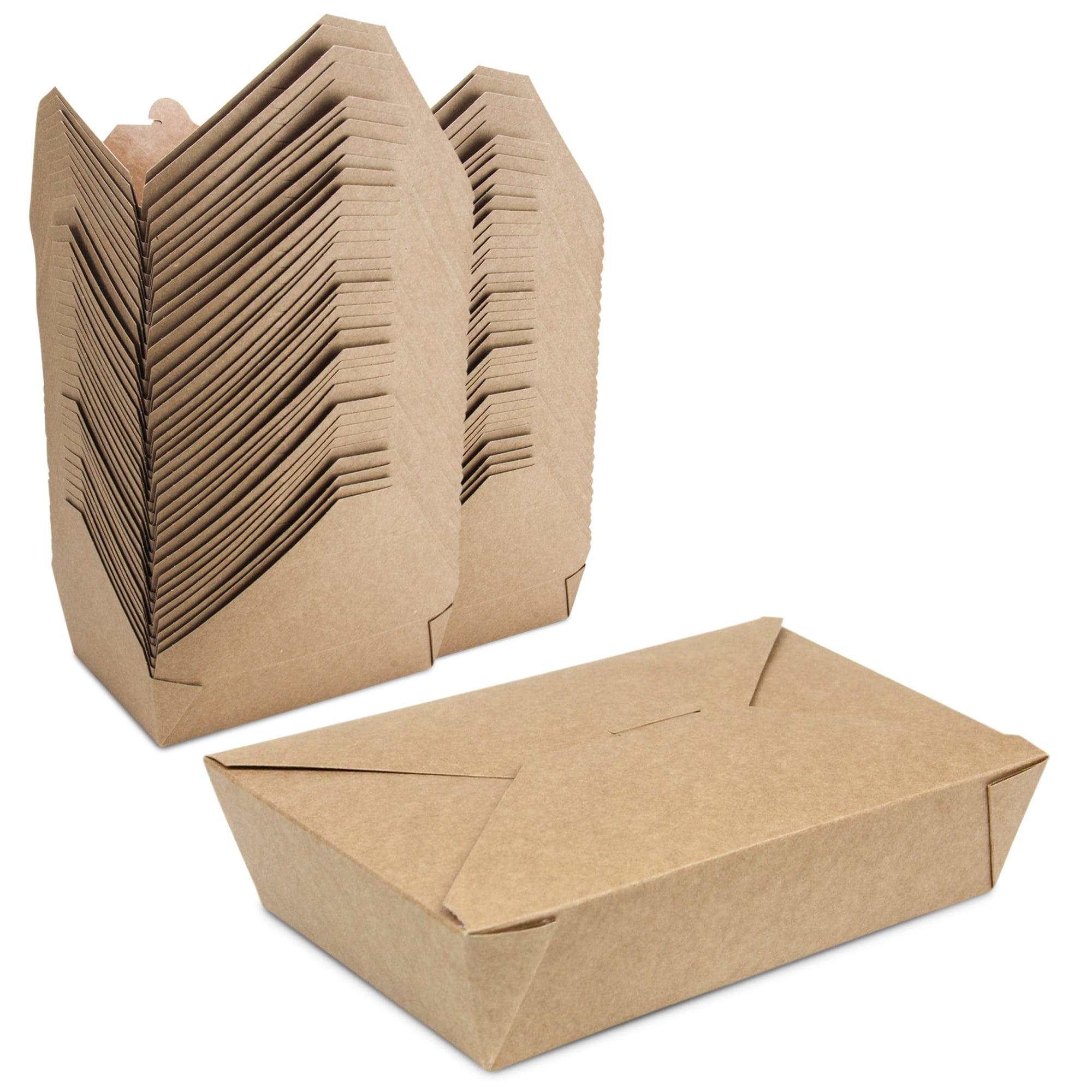 [300 Pack] 45 oz 6 x 5.75 x 2.5" Disposable Paper Take Out Food ...