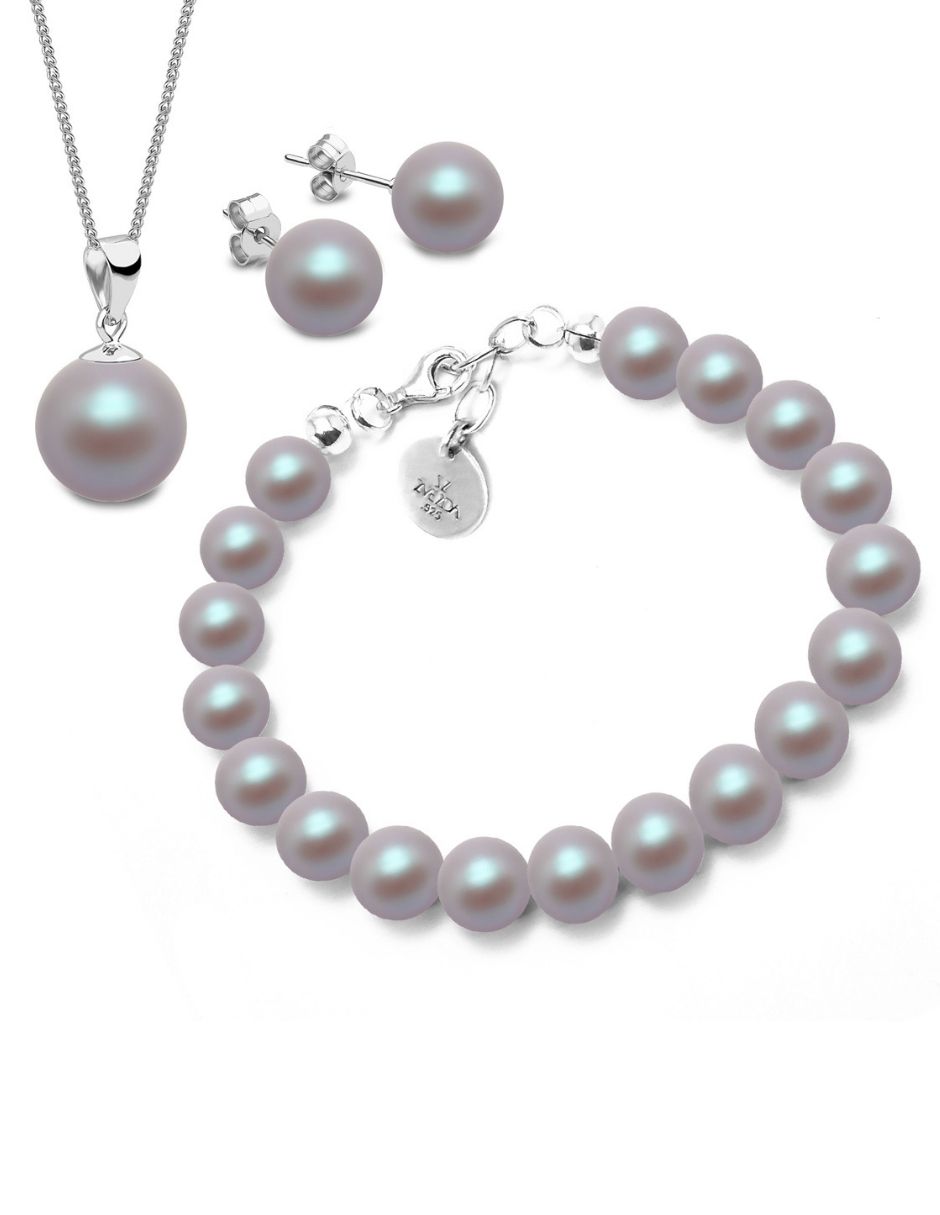 Set Zvezda Crystals Pearls coor Dreamy Rose plata .925 Zvezda ZET-PRL ...