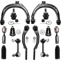 Detroit Axle - Front Upper Control Arms Sway Bars Tie Rods Replacement ...