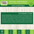 Stack Man Compostable Oval Paper Plates [10 Inch] - [50-Pack] Heavy ...