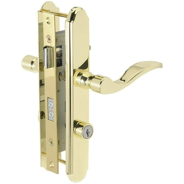 Larson Certified Mortise Handled Storm Door with Inside Key Lock, Brass ...