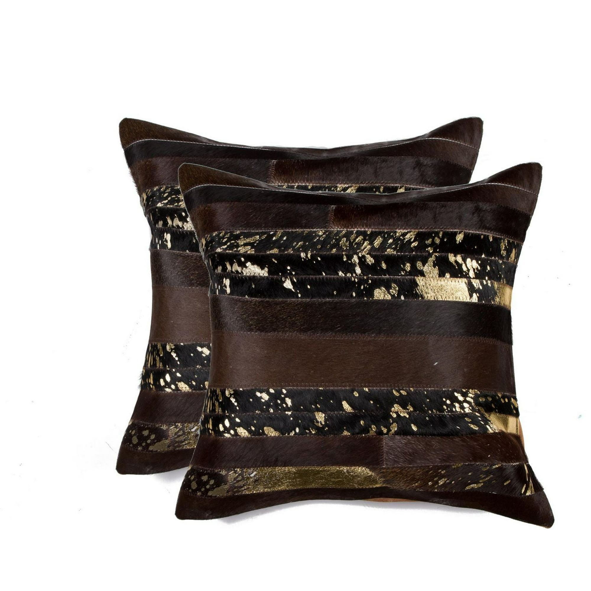Click here for H-Natural Torino Madrid Cowhide 2-Pack Pillows 18x... prices