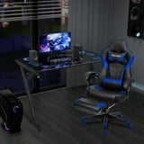 ELECWISH 43 inch RGB LED Gaming Desk with Tempered Glass Desktop and ...