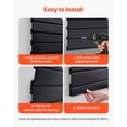 4x4 ft Black Slatwall Panels - Modular PVC Garage Wall System for Easy ...