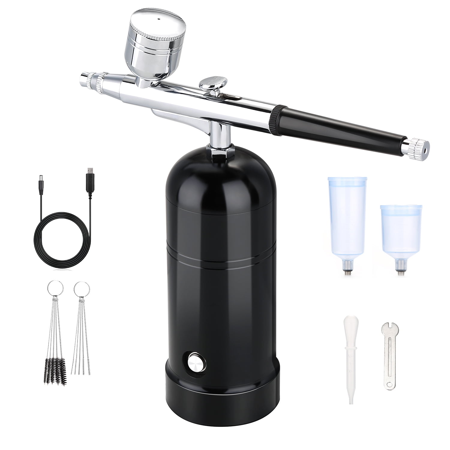 Agptek Airbrush Kit Mini Air Compressor Air Brush Pen USB Rechargeable ...
