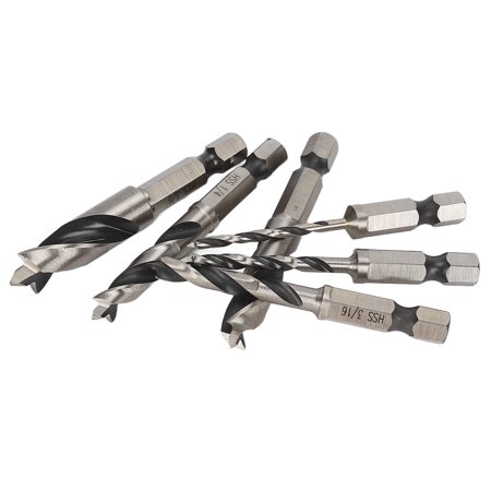 QIILU 3 Point Drill Bit,6Pcs 3 Point Drill Bit High Speed Steel ...