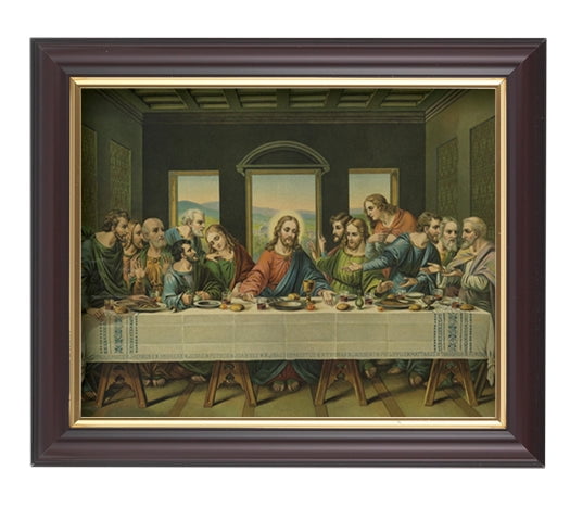 Last Supper Picture Framed Wall Art Decor Medium, Classic Fluted Dark ...
